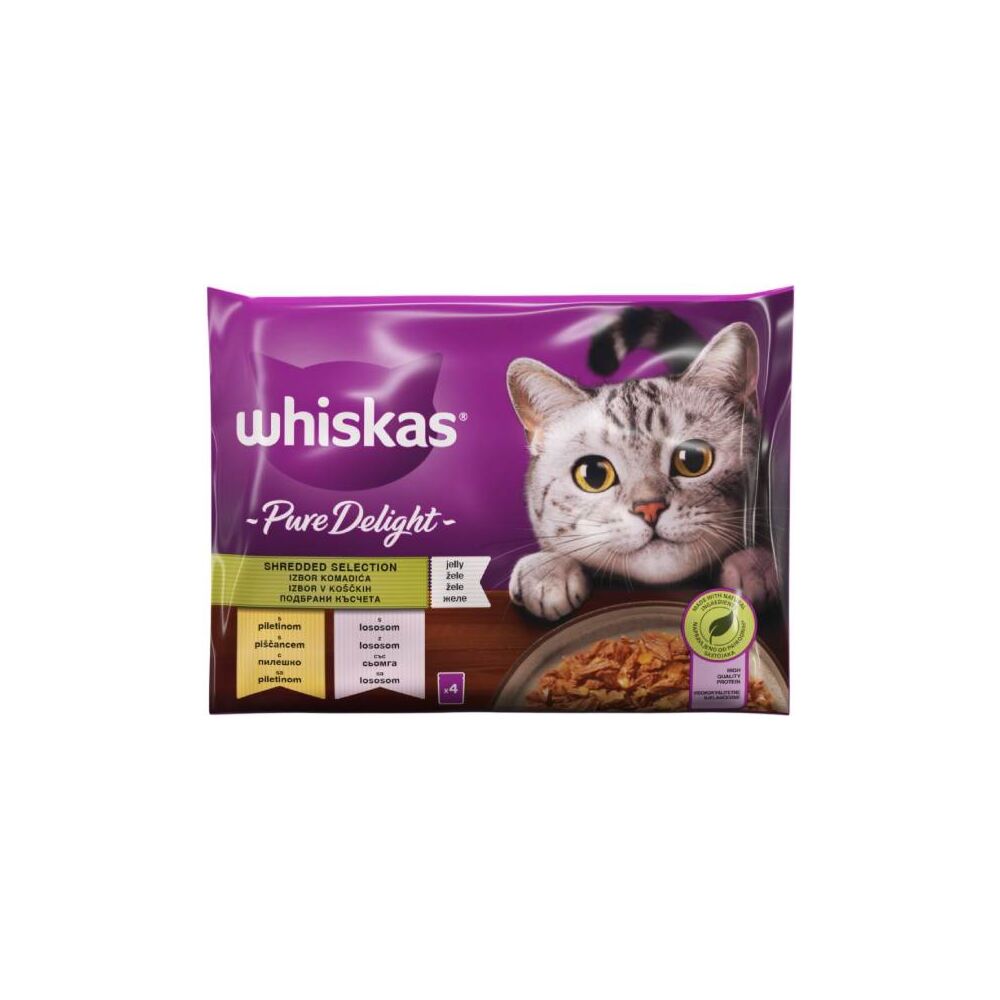 Whiskas Pure Delight ukus mesa 4 x 85 g