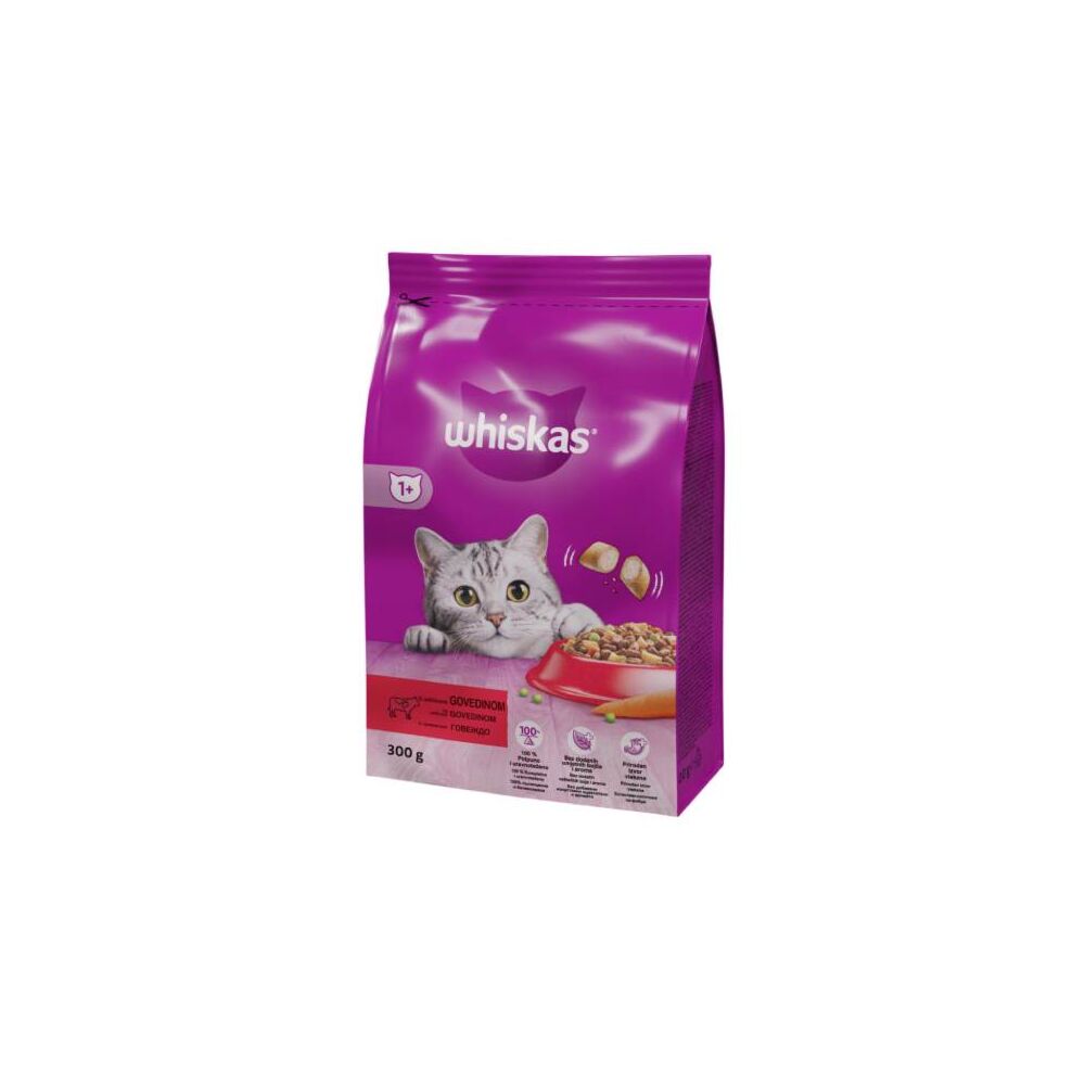 Whiskas Suva hrana za odrasle mačke govedina 300 g