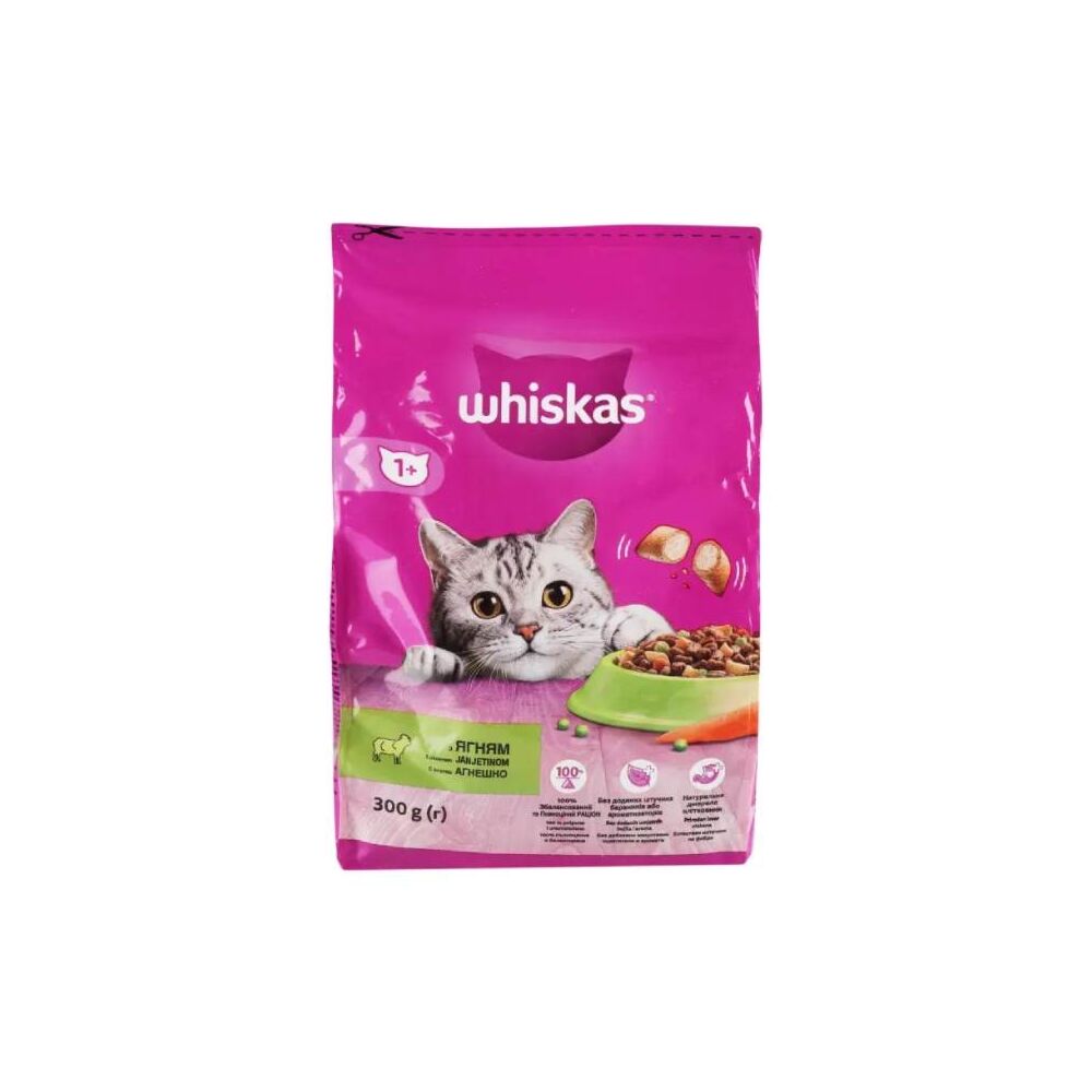 Whiskas Suva hrana za mačke jagnjetina 300 g
