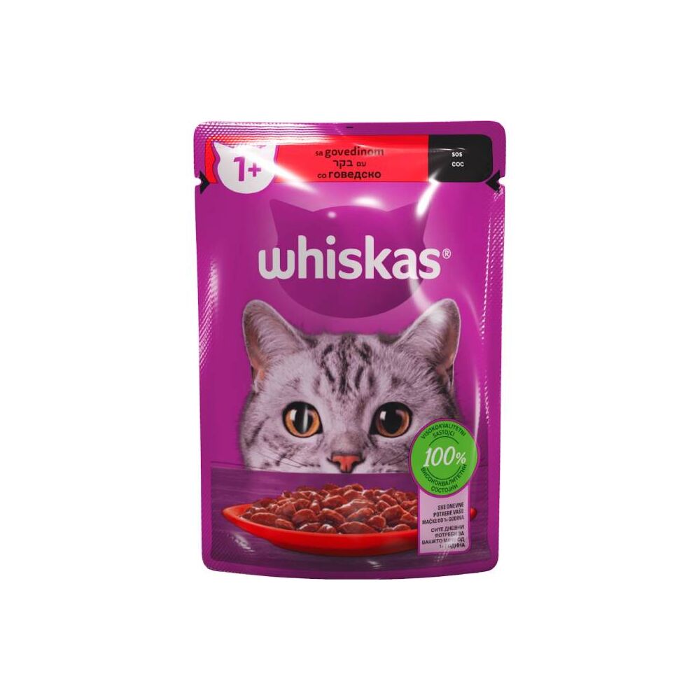 Whiskas Kesica govedina u sosu 85 g