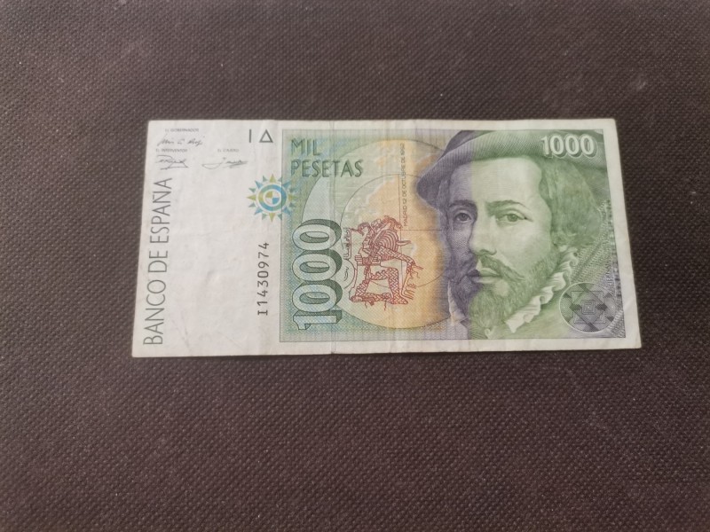 SPAIN 1000 PESETAS 1992