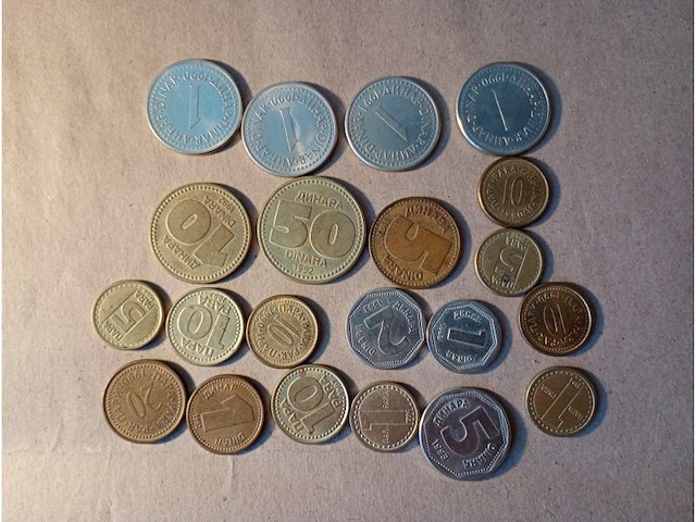 Kolekcija kovanica SRJ (1990-1997) - Lot 22 komada