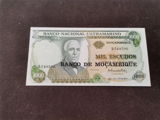 MOZAMBIQUE 1000 ESCUDOS 1972 UNC