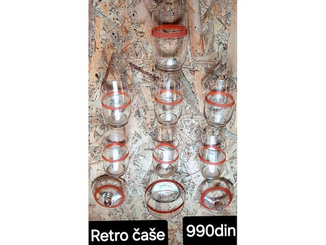 Retro vintidž staklene čaše set