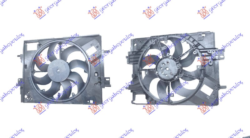 VENTILATOR KOMPLET 1.0/1.3 BENZIN – 1.5 DIZEL (400mm) (2 PIN) (NISSENS) RENAULT CAPTUR II 2020-2024 (HF) (OEM: 214810411R)