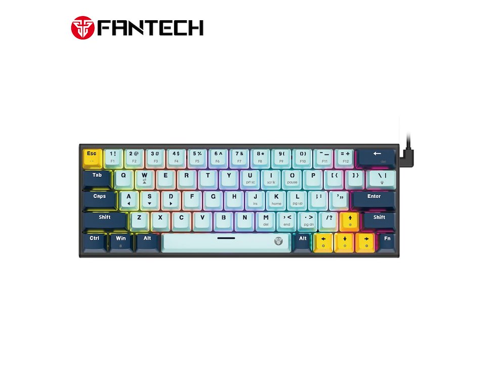 Tastatura Mehanicka Gaming Fantech MK874V2 RGB Atom 63 Mizu SkyBlue (rosie switch)