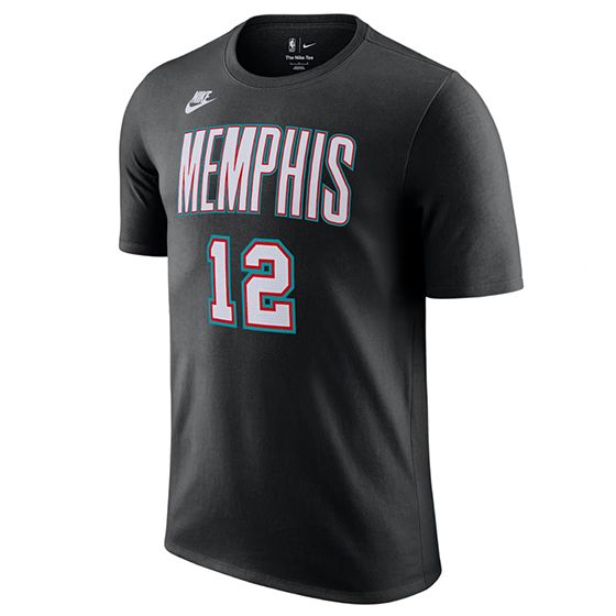 NBA MEMPHIS GRIZZLIES JA MORANT HARDWOOD CLASSICS ESSENTIALS T-SHIRT 'BLACK'
