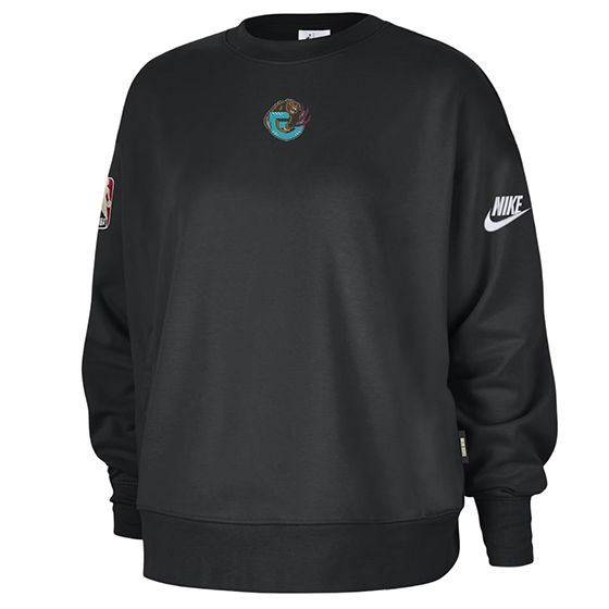 WMNS NBA MEMPHIS GRIZZLIES HARDWOOD CLASSICS PHOENIX FLEECE PREMIUM CREWNECK SWEATSHIRT 'BLACK'