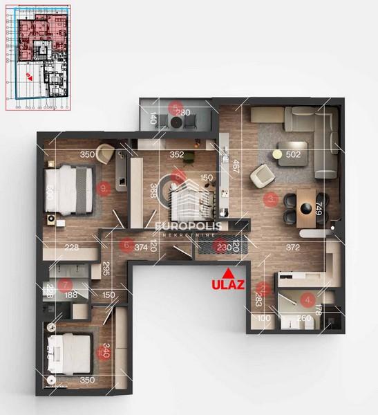 4.0 stan moderna novogradnja ID#9153
310.752 €