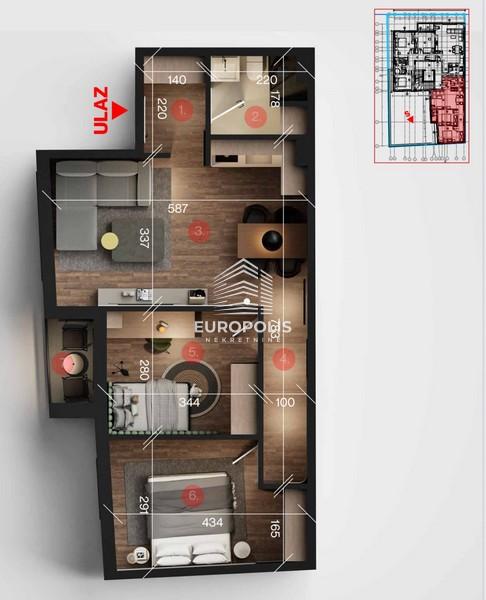 2.5 stan, moderna novogradnja ID#9155
185.470 €
