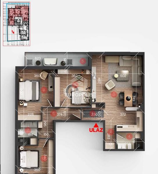 4.0 stan, moderna novogradnja ID#9156
323.200 €