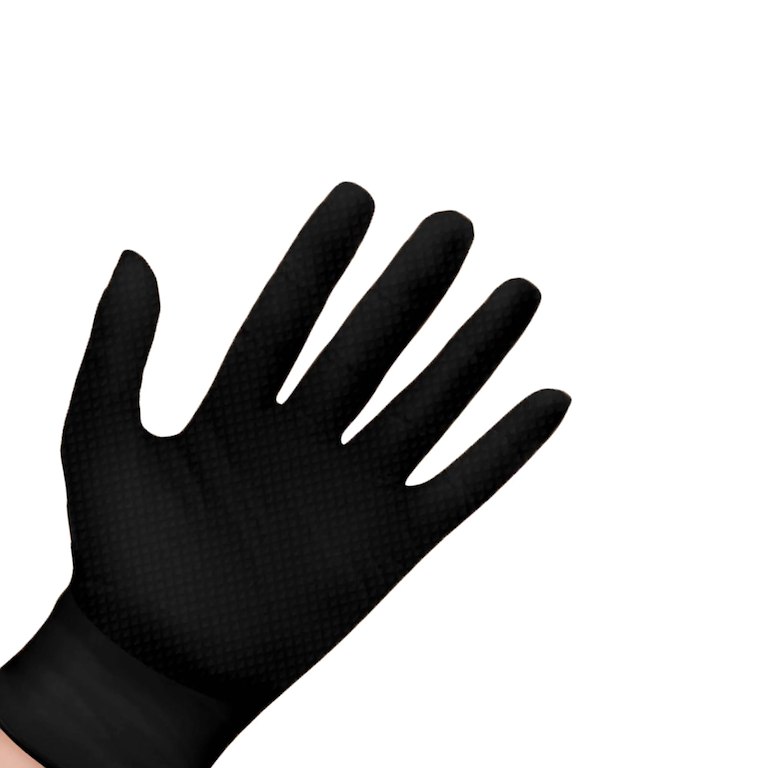 Crna nitrilna reljefna rukavica Black Grip - 100 komada