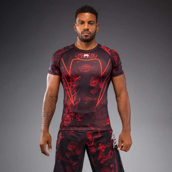 Venum 20th Anniversary Kratki Rukav Rashguard Crno/Crveni L