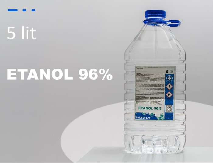 Etanol Etil alkohol 5l 96%