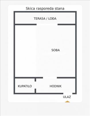 Braće Jerković – garsonjera 25m² sa lođom ID#5551