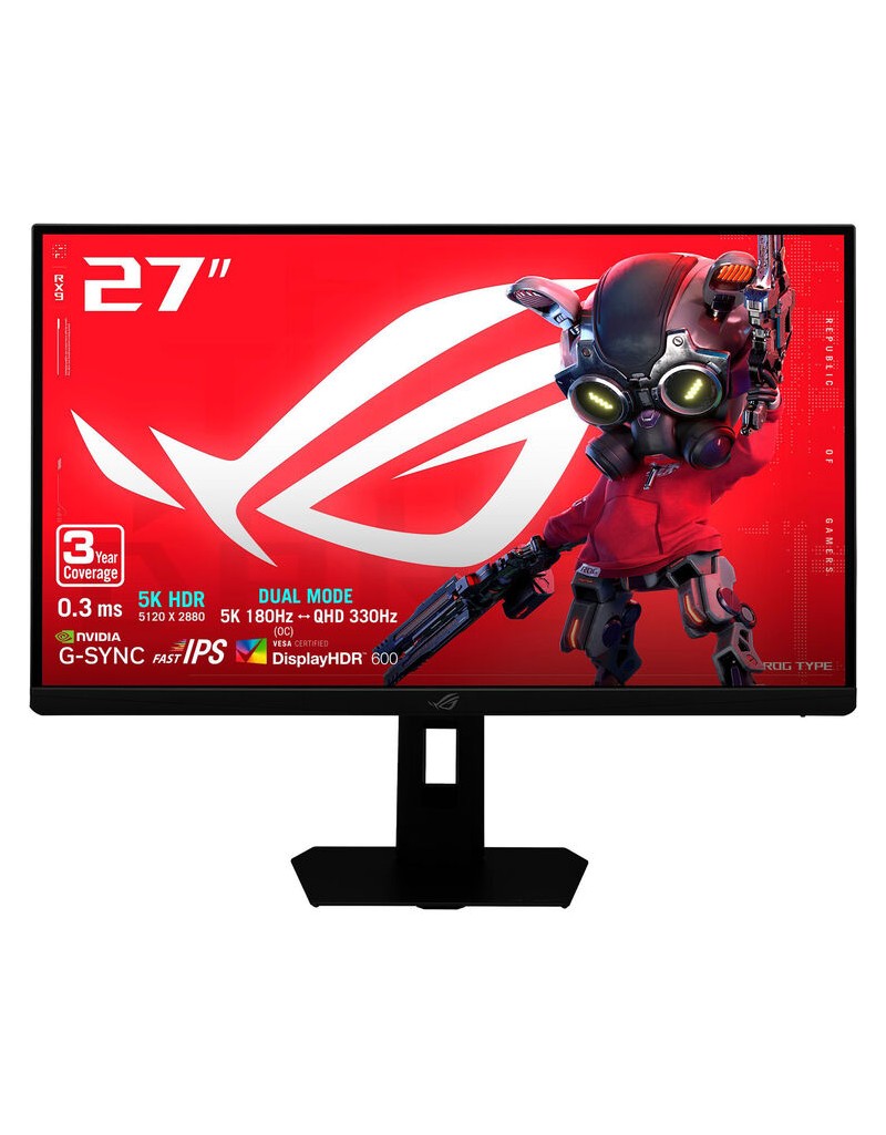 ASUS ROG Strix XG27JCG 27" 5K HDR 180 Hz / QHD 330 Hz Dual Mode Gaming Monitor