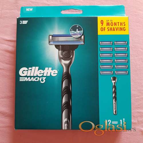 Gillette Mach3 drška plus 12 uloška