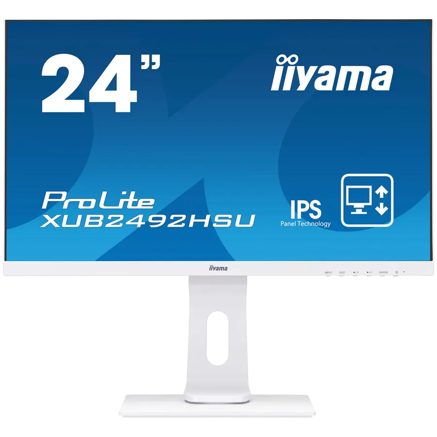 24" WHITE IPS panel, 1920x1080 at 120Hz, EyeComfort, 15cm height adjustable stand, 350cd/m2, 1500:1, Speakers, HDMI, DisplayPort, 1ms MPRT, USB 2x3.2 plus 2x USB-C