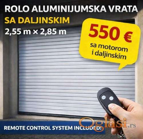 Rolo aluminijumska vrata sa daljinskim