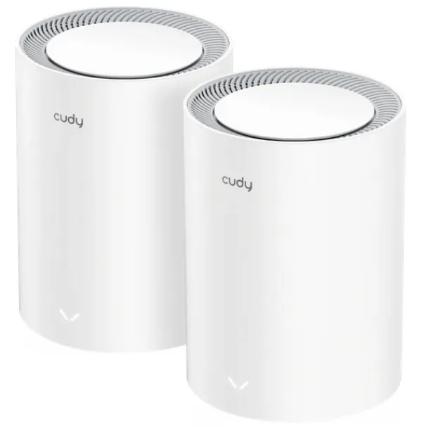 Cudy M3000 2-Pack,AX3000 2.5G Mesh Wi-Fi 6 System White,4-Stream Dual-Band, 2402 Mbps + 574 Mbps