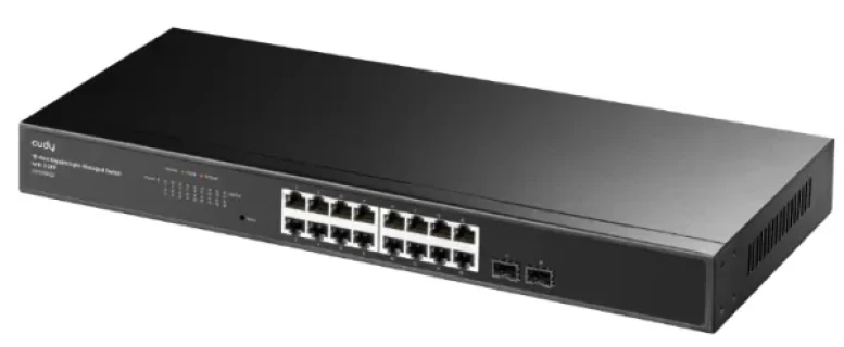 Cudy GS1016ES2,16-Port Gigabit Light-Managed Switch with 2 SFP,10/100/1000 Mbps