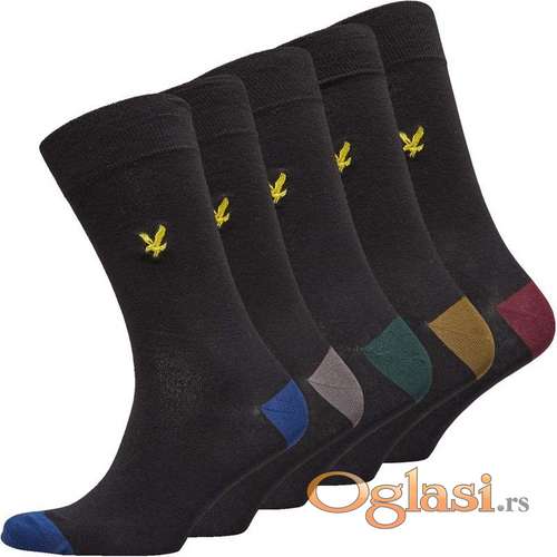 Lyle And Scott Vintage Mens Graham Five Pack Socks - 2 boje