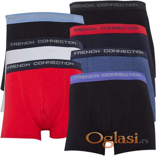 French Connection Mens Seven Pack FC5 Boxers - 7 boxerica