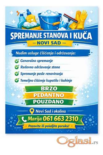 Spremanje stanova, lokala, kuca