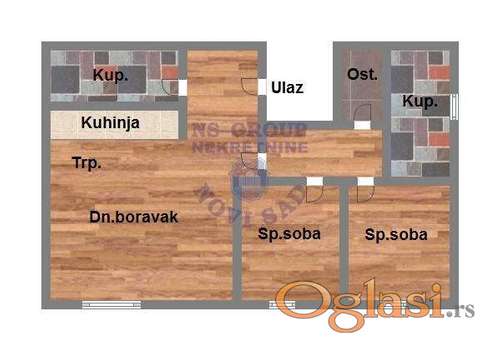 Trosoban stan na Telepu 66m2