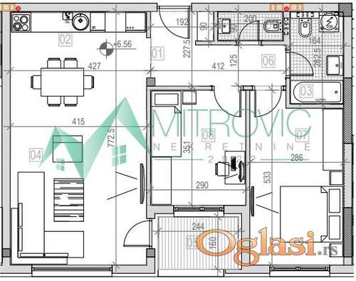 Sremska Kamenica. 74m2. Trosoban stan sa povratom PDV-a!