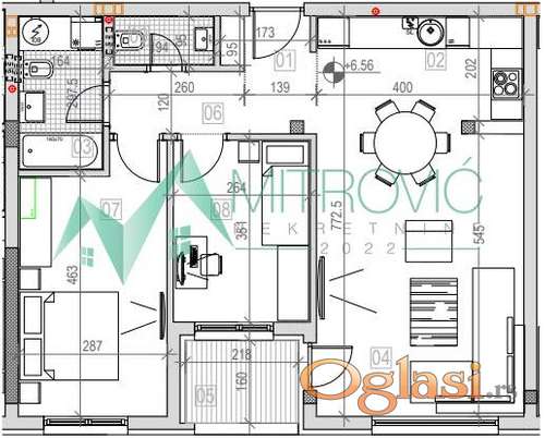 Sremska Kamenica. 71m2. Trosoban stan sa povratom PDV-a!
