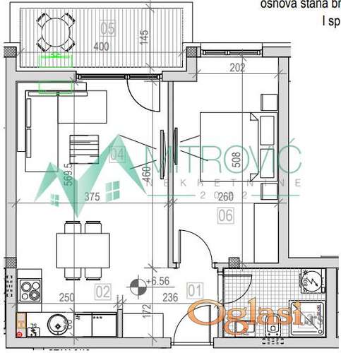 Sremska Kamenica. 49m2. Dvosoban stan sa povratom PDV-a!