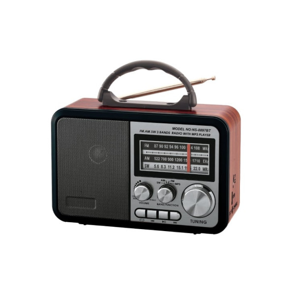 Prenosni retro Bluetooth radio 8897BTB