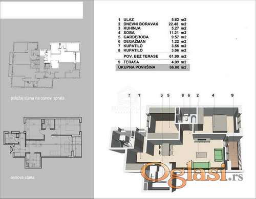 Odličan 2.0 u novogradnji kod Cvetkove pijace ID#8058