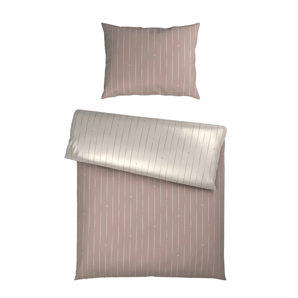POSTELJINA SA DVA LICA STRIPES DK 140/200 cm saten bež