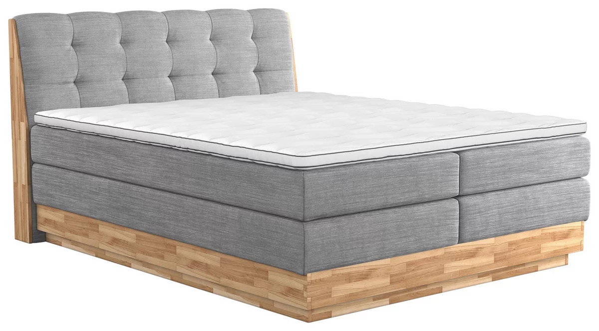 BOXSPRING KREVET 160/200 cm svetlosiva