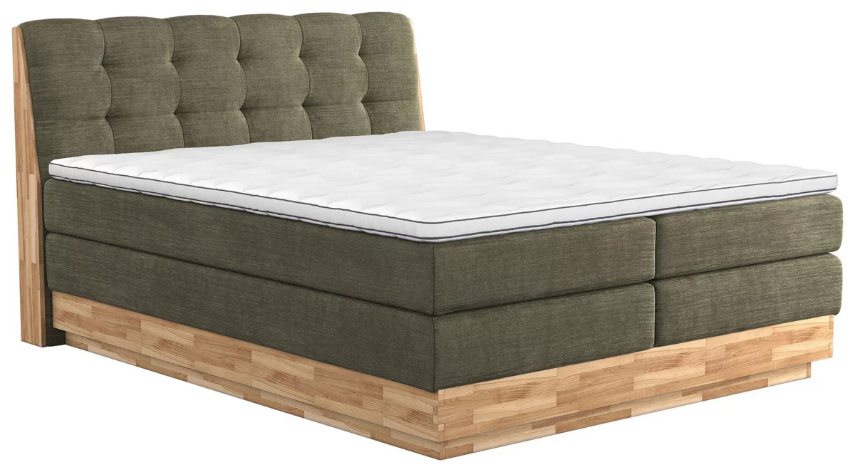 BOXSPRING KREVET 200/200 cm zelena