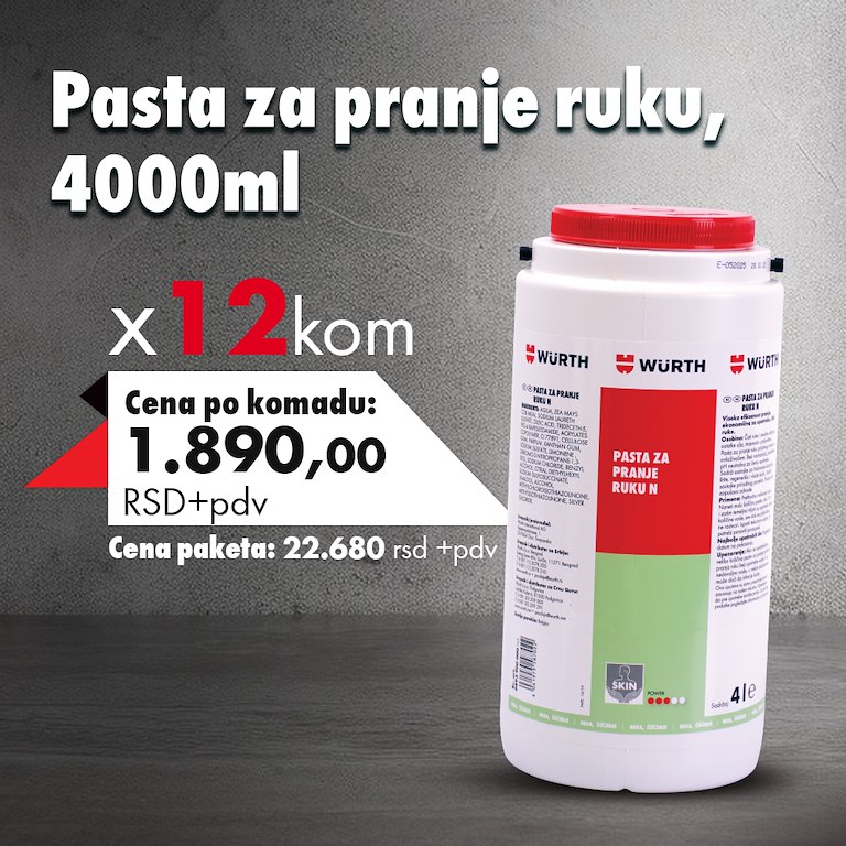 Pasta za ruke 0893900000 4L x 12kom