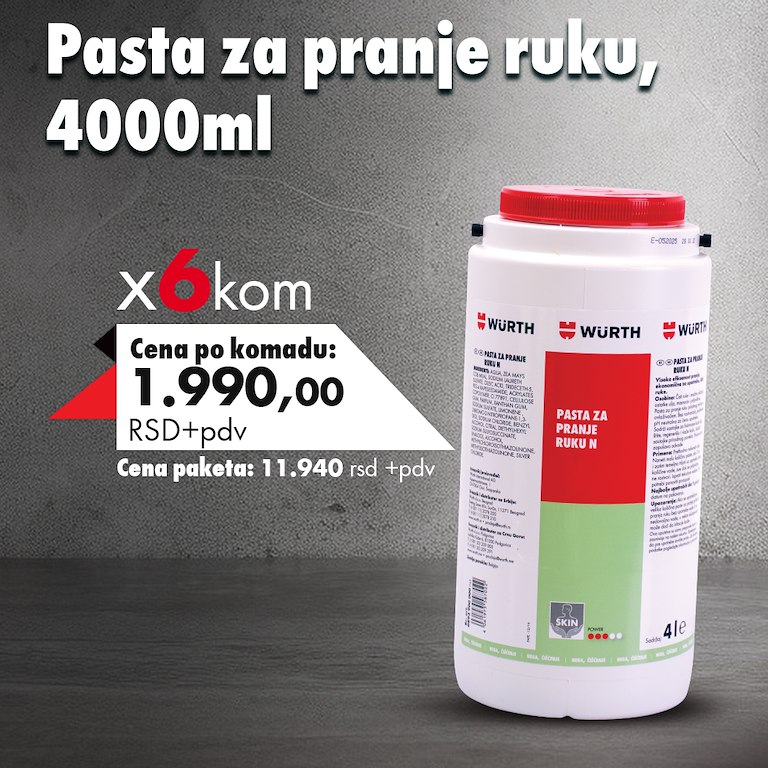 Pasta za ruke 0893900000 4L x 6kom