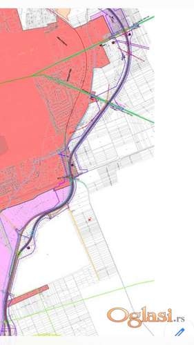 TOP LOKACIJA GRADJEVINSKO ZEMLJISTE-GRAD RUMA-NA AUTOPUTU NOVI SAD-ŠABAC ŠIRINE 100 m POVRŠINE 15524m²-->31€