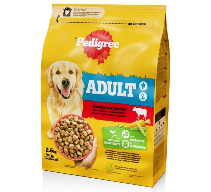 Pedigree Briketi za odrasle pse govedina i povrće 2,6 kg