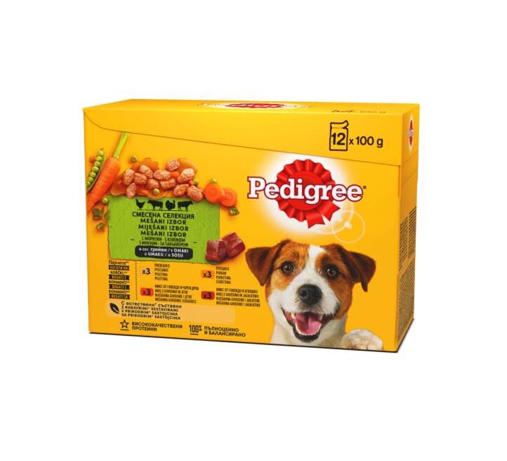 Pedigree Kesice za pse razni ukusi 12 x 100 g
