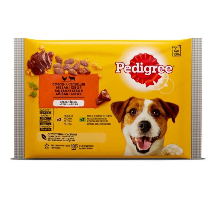 Pedigree Kesice za pse Piletina i jagnjetina 4 x 100 g