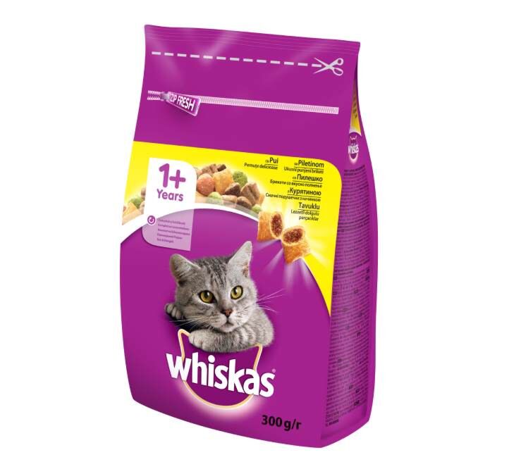 Whiskas Suva hrana za odrasle mačke piletina 300 gr