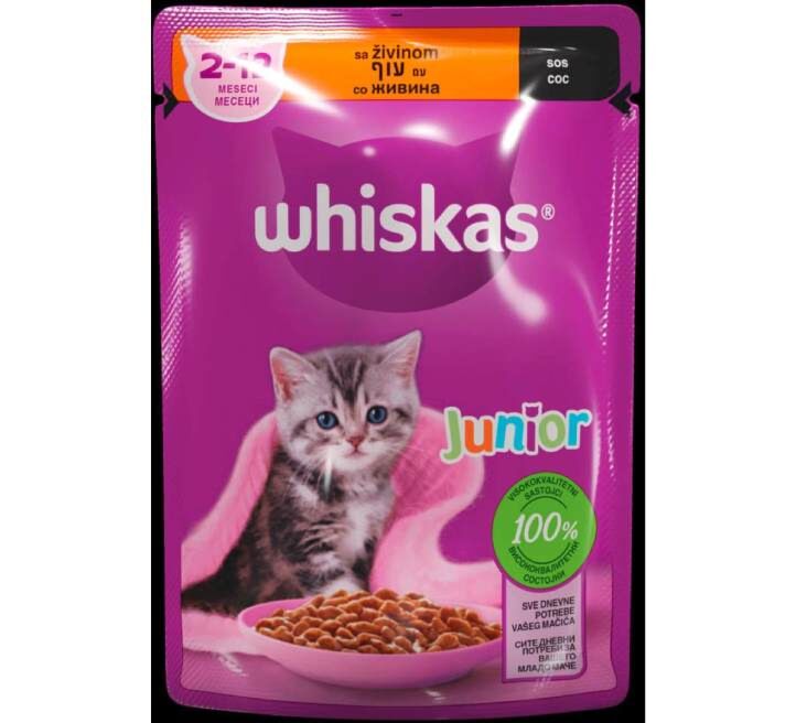 Whiskas Kesica za mačiće živina u sosu 85 g