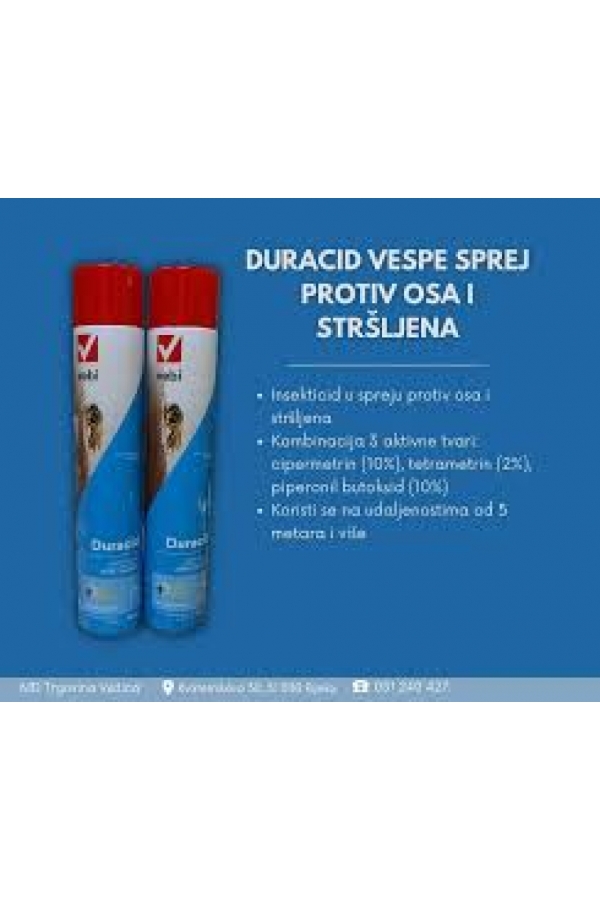 DURACID SPREJ ZA OSE I STRTSLJENOVE 400ML
Šifra: 1256 JM: KOM