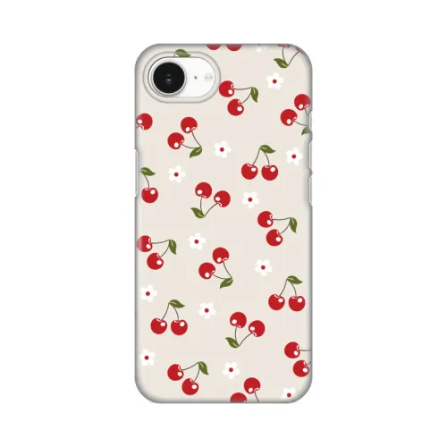 Silikonska futrola - maska print za iPhone 16e/17e 6.1 Cherry and Flowers