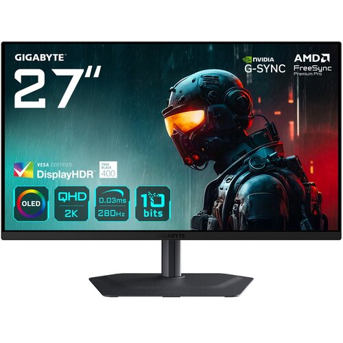 GIGABYTE Gaming Monitor MO27Q2A 27", QD-OLED