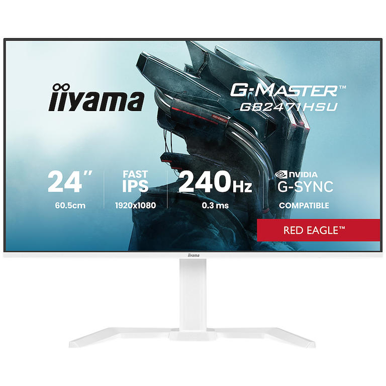 IIYAMA Gaming Monitor G-Master Red Eagle GB2471HSU-W124", IPS