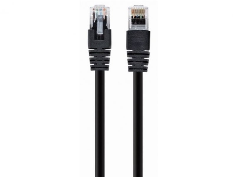 GEMBIRD Patch Cable, U/UTP Cat.5e, Black, 2m, PP12-2M/BK